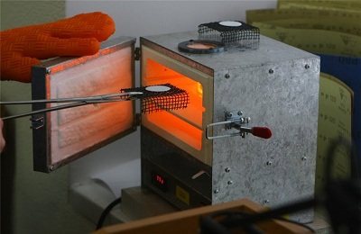 Jewelry enamel technique. Hot and cold enamel.